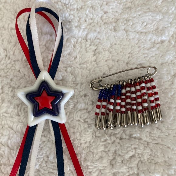 Jewelry | Retro Handmade Independence Day Pins | Poshmark